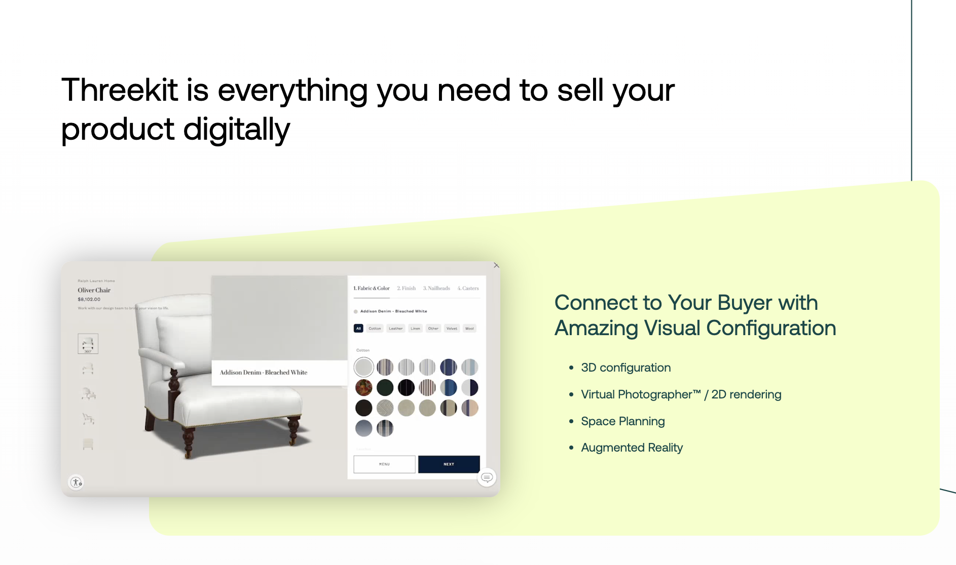 Visual Product Configurator for Brands and Manufacturers | Threekit